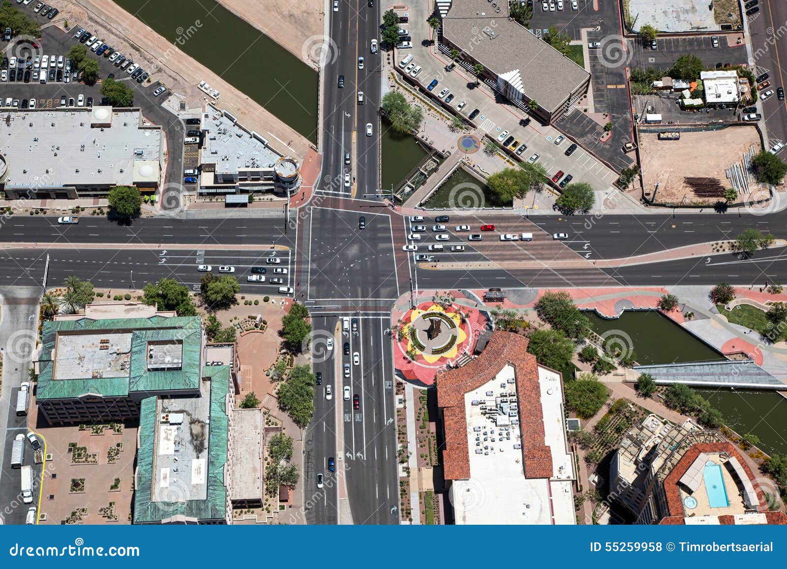 Scottsdale Intersection stock photo. Image of downtown - 55259958