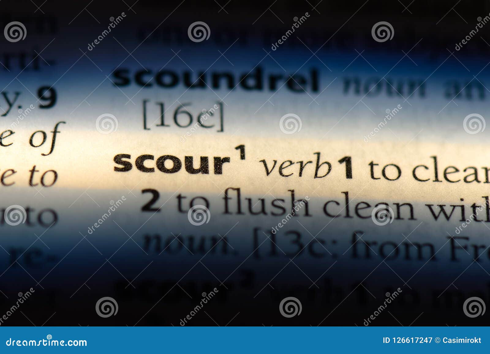 Scour stock image. Image of definition, isolated, english - 126617247