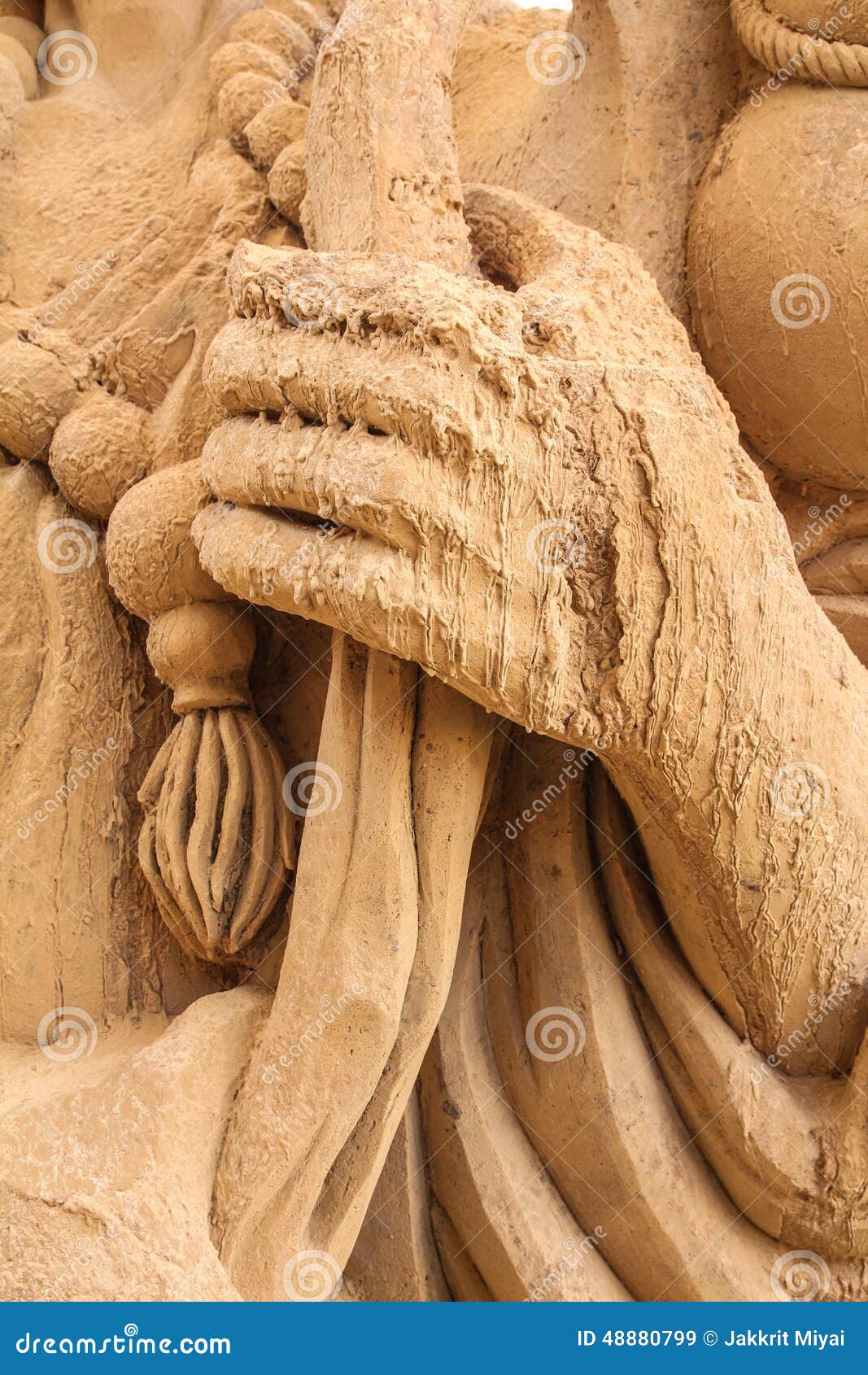 Scoured-hand of the Sand Sculpture Stock Image - Image of decoration ...