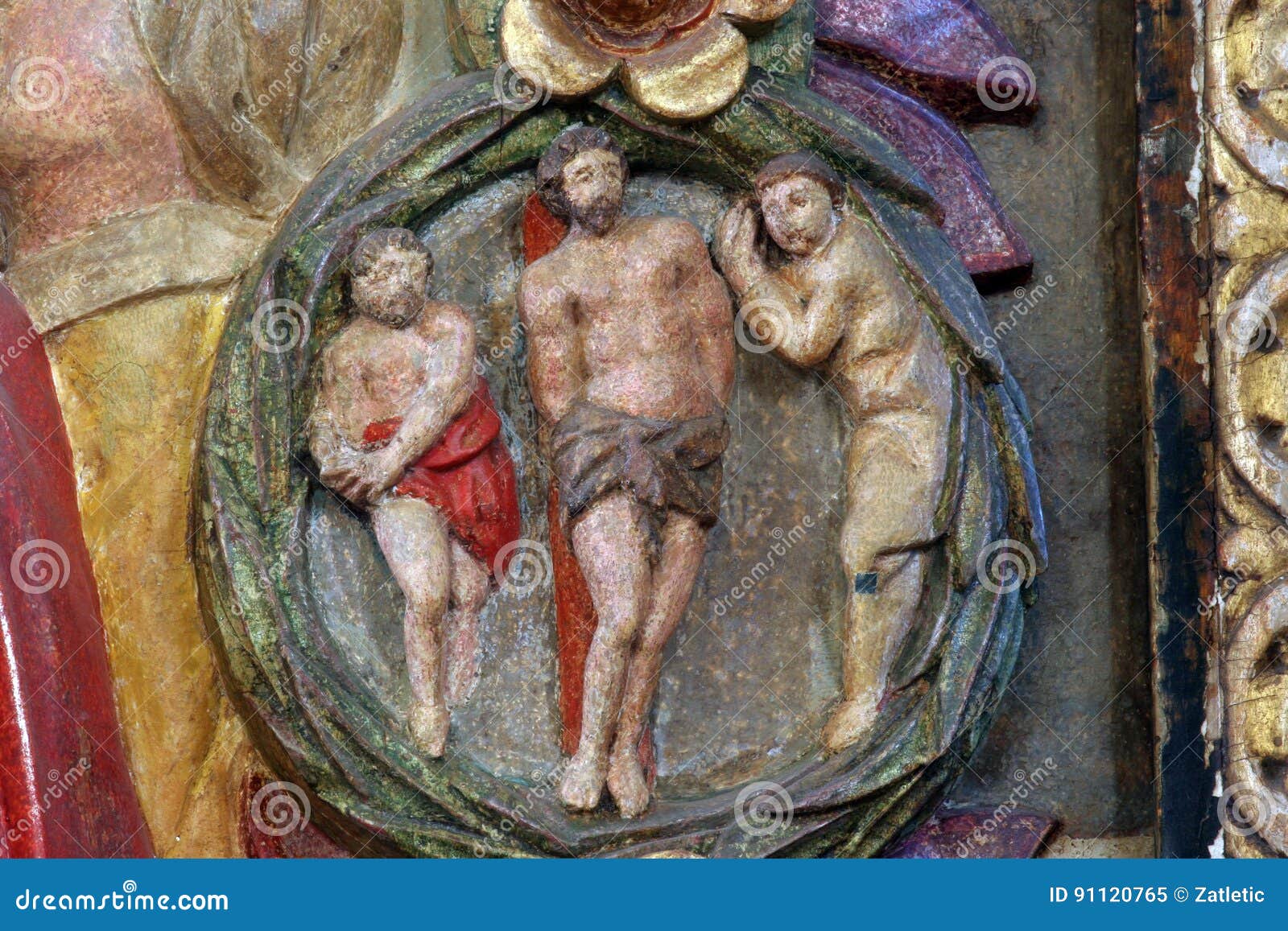 Scourging At The Pillar, Statue Altar Of The Passion Of Christ In The ...