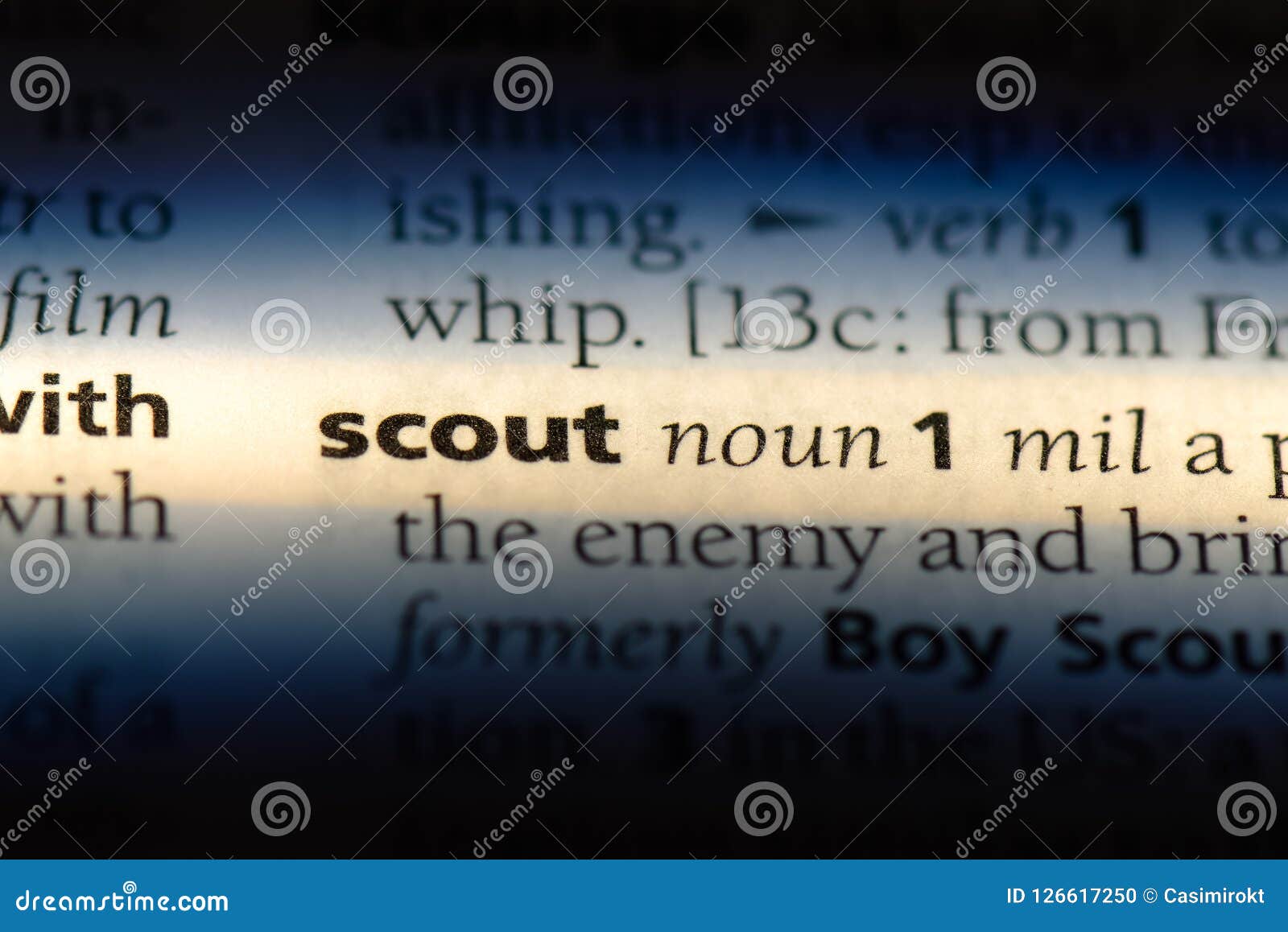 Scout photo stock. Image du estampé, information, écriture - 126617250