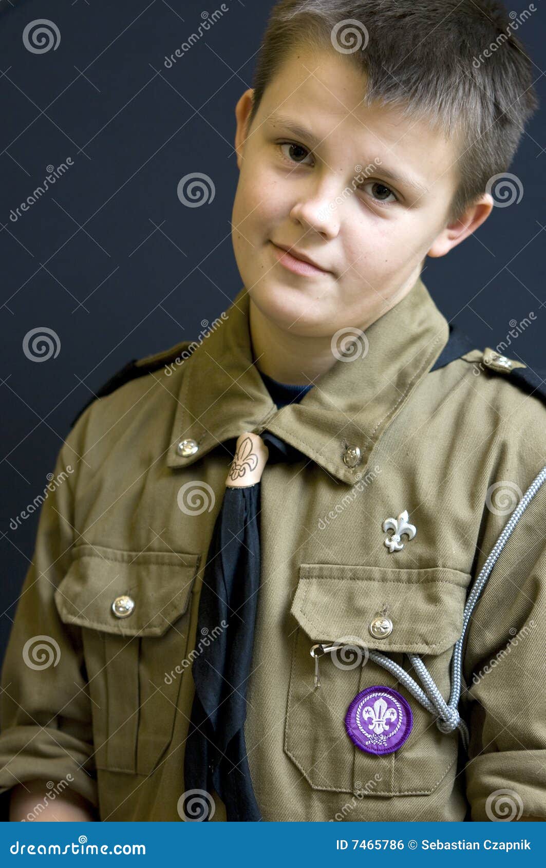 Scout with attitude editorial photo. Image of handsome - 7465786