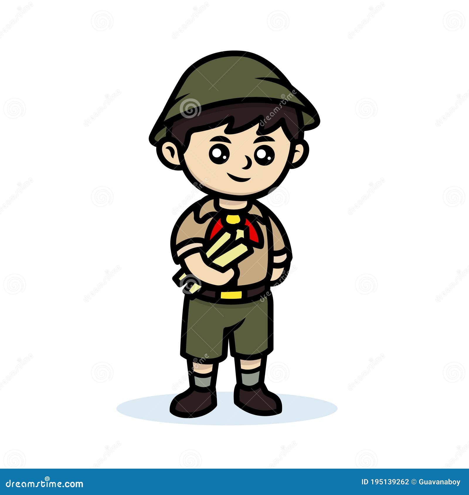 Cute And Simple Boy Scout Kids Mascot Logo Design Illustration ...