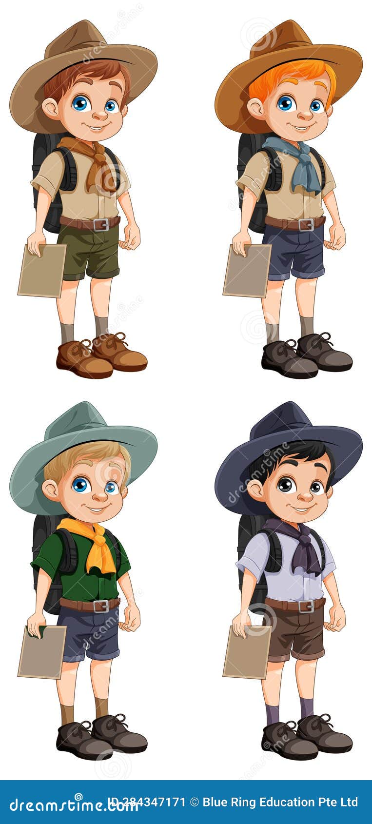 Scout Boy Cartoon Character Stock Image - Image of scarf, drawing ...