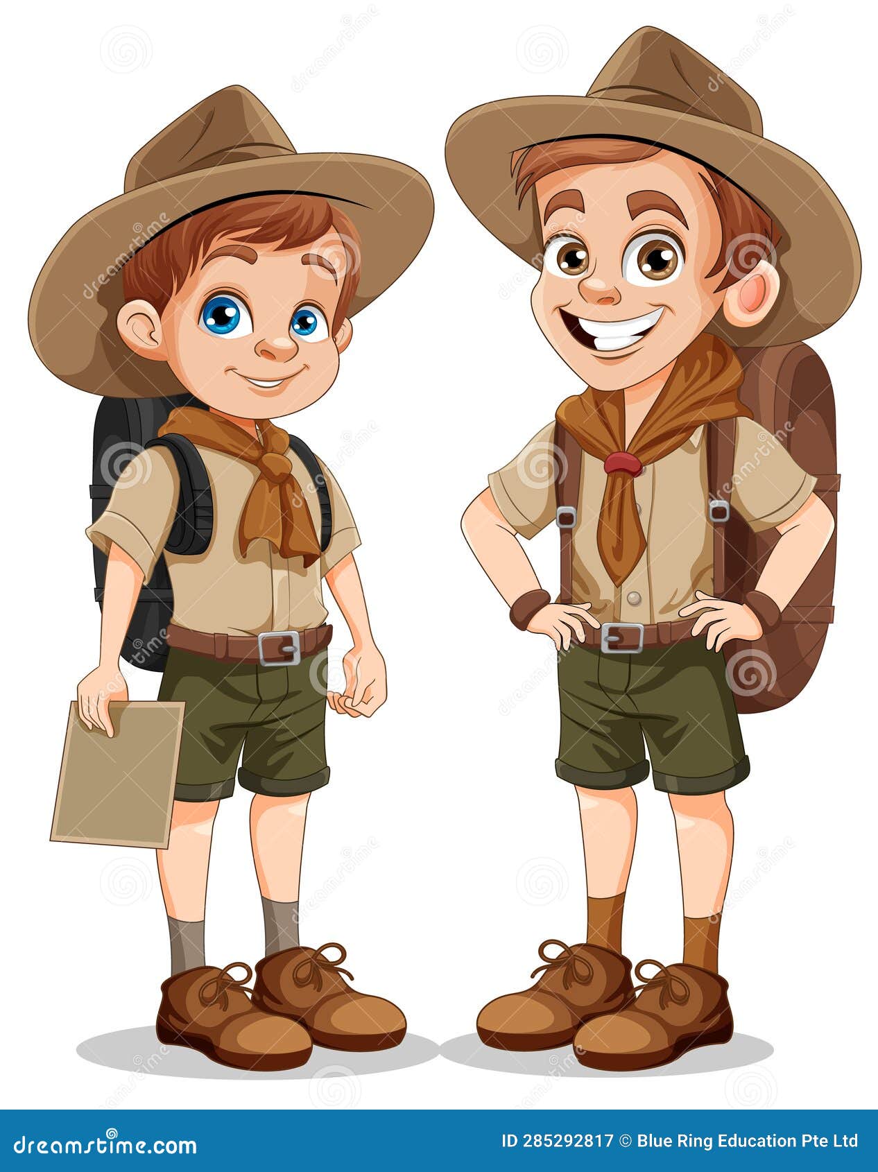 Scout Boy Cartoon Character Stock Vector - Illustration of exploration ...