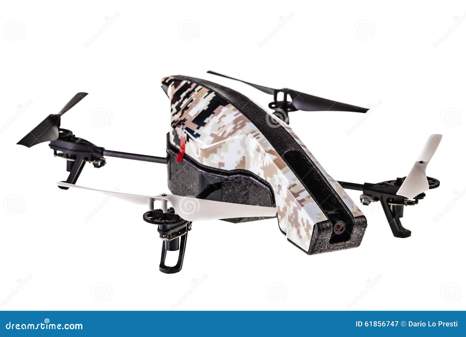 Scout drone over white stock image. Image of copter, multirotor - 61856747
