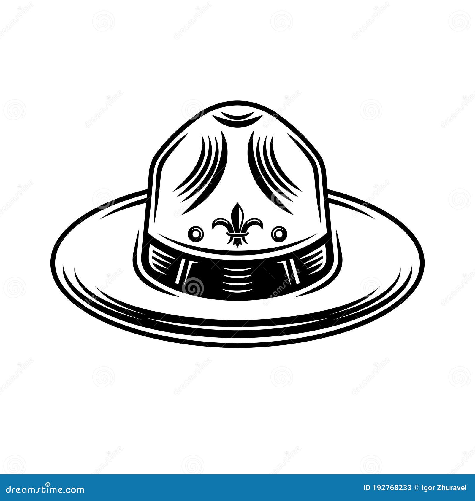 Scout Hat Vector Graphic Object or Design Element Stock Vector ...