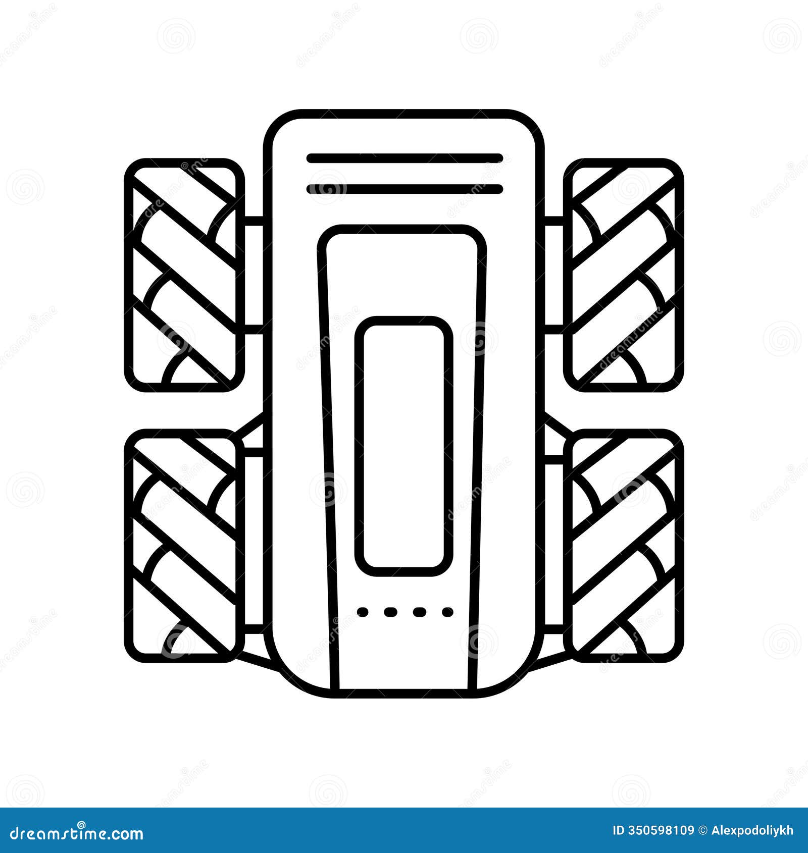 Scout Robots Robot Line Icon Stock Vector - Illustration of inspection ...