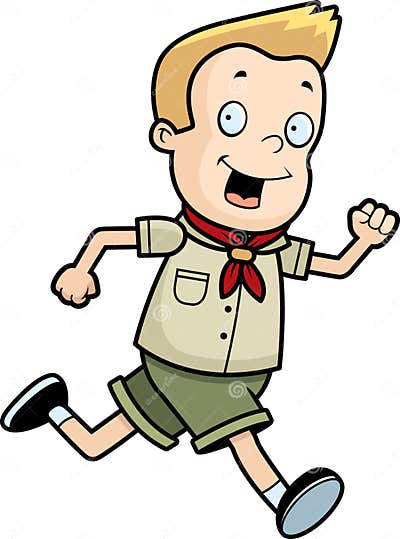 Scout Running stock vector. Illustration of happy, uniform - 8132009