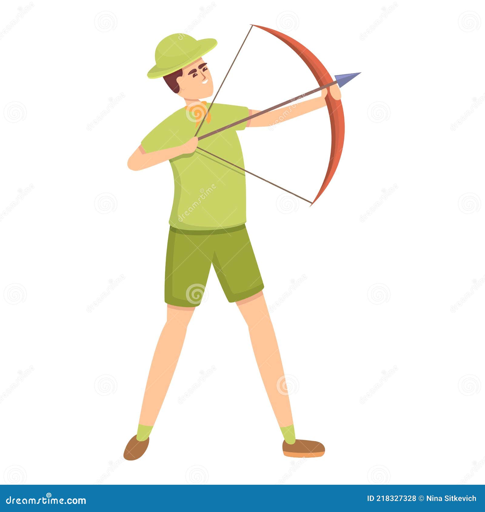 Scouting Boy Bow Icon, Cartoon Style Stock Vector - Illustration of ...
