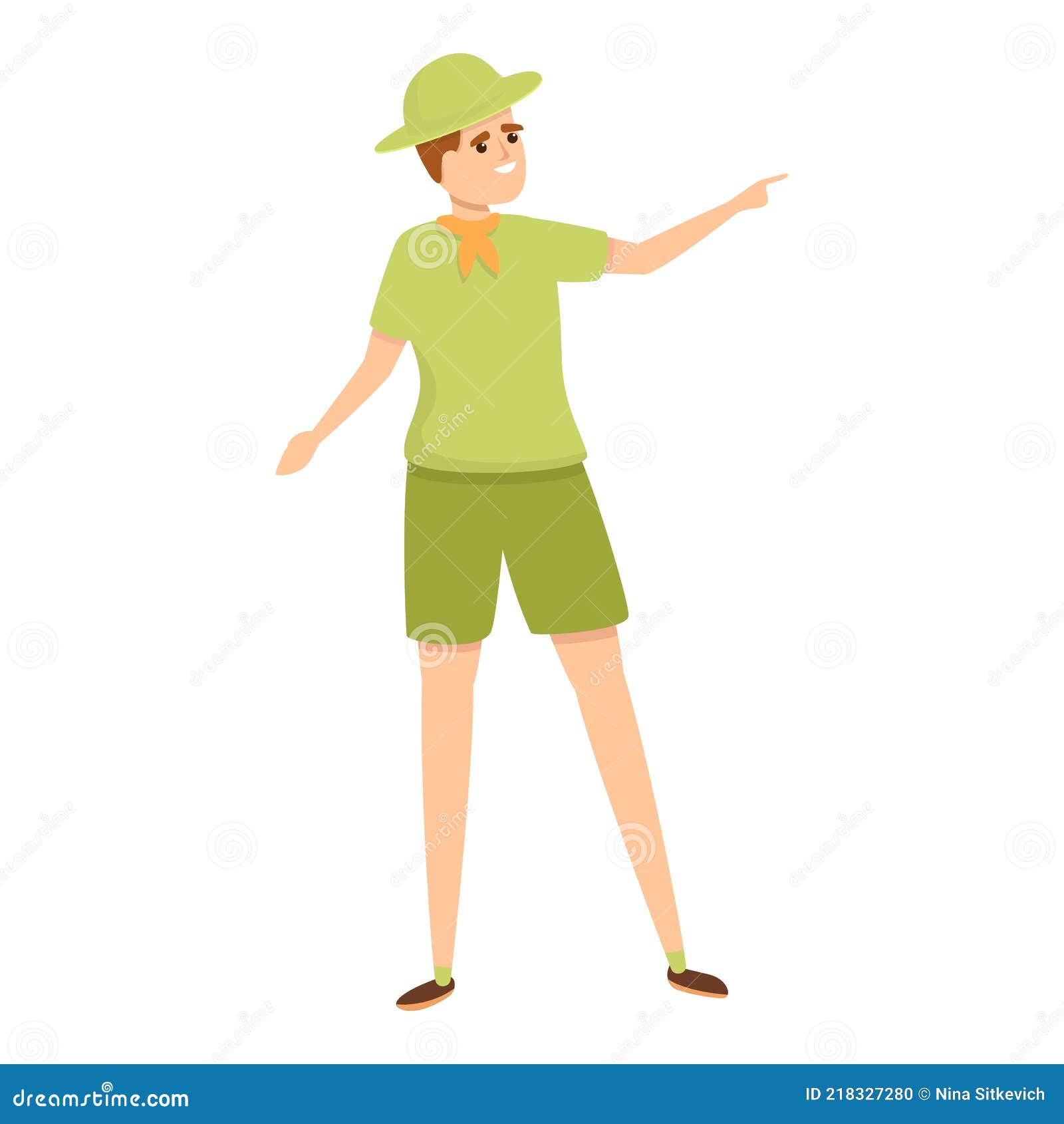 Scouting Boy Icon, Cartoon Style Stock Vector - Illustration of smile ...