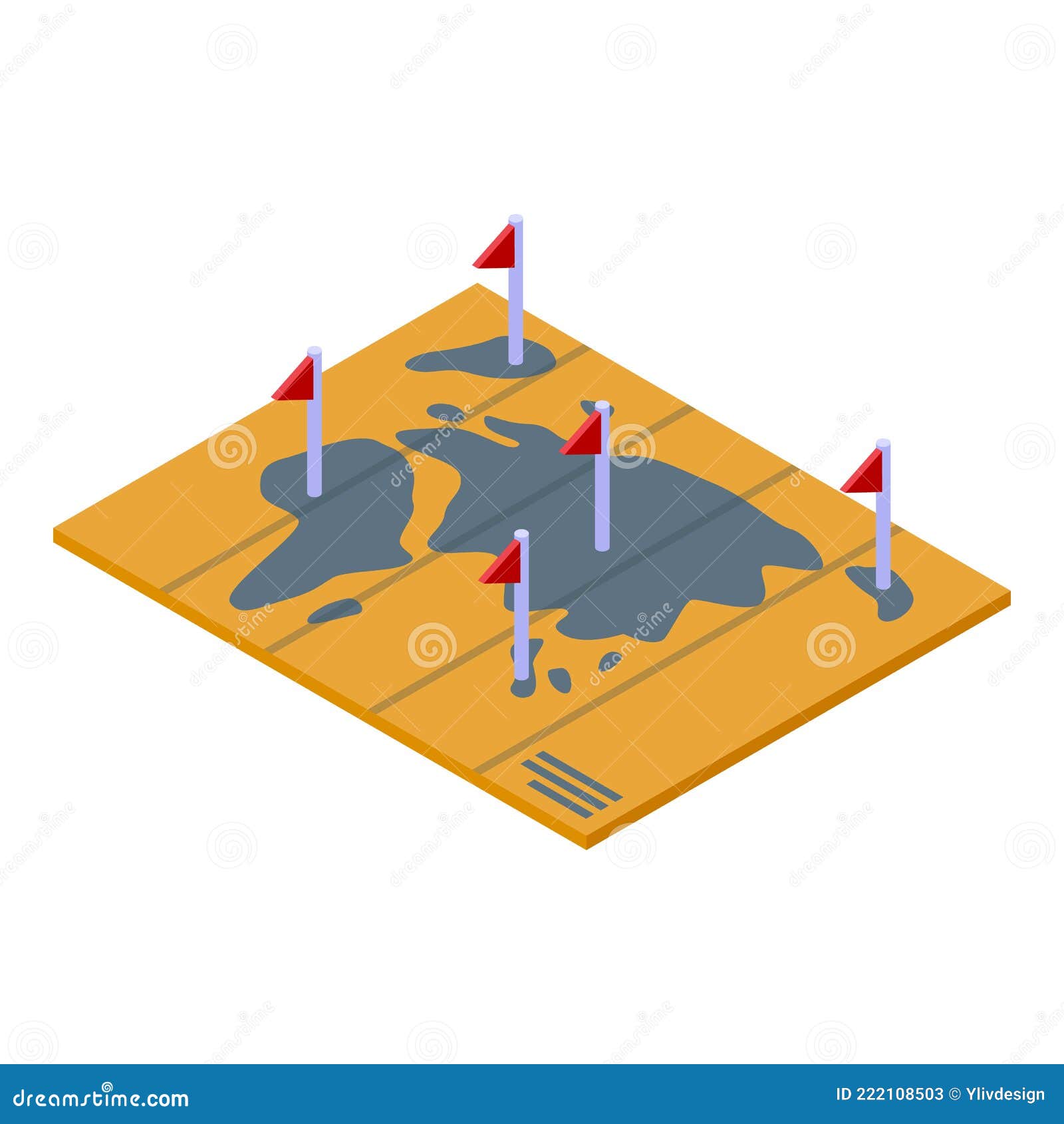Scouting Map Icon Isometric Vector. Scout Desert Map Stock Vector ...