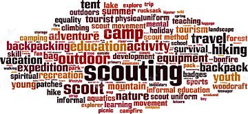 Scouting word cloud stock vector. Illustration of camp - 156315777