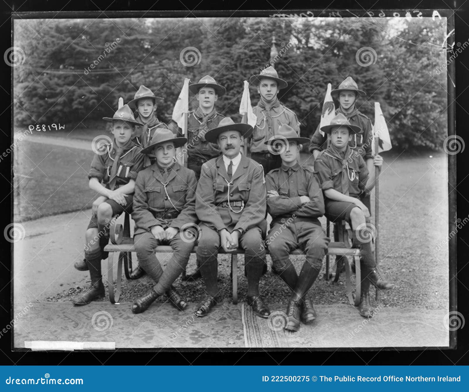 Scouts With Leader Picture. Image: 222500275