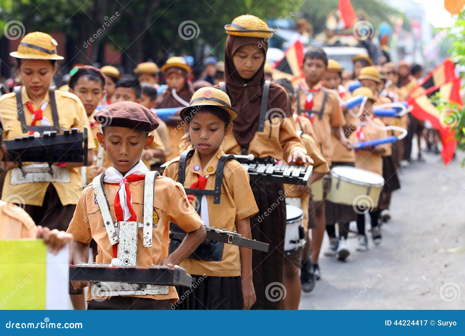 Scouts marching band editorial photography. Image of played - 44224417