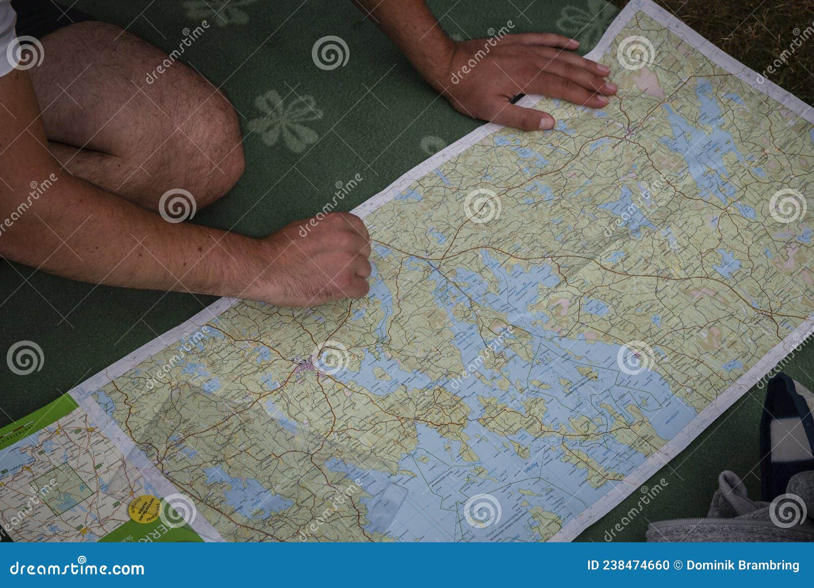 Scouts read a map stock photo. Image of discovery, maker - 238474660