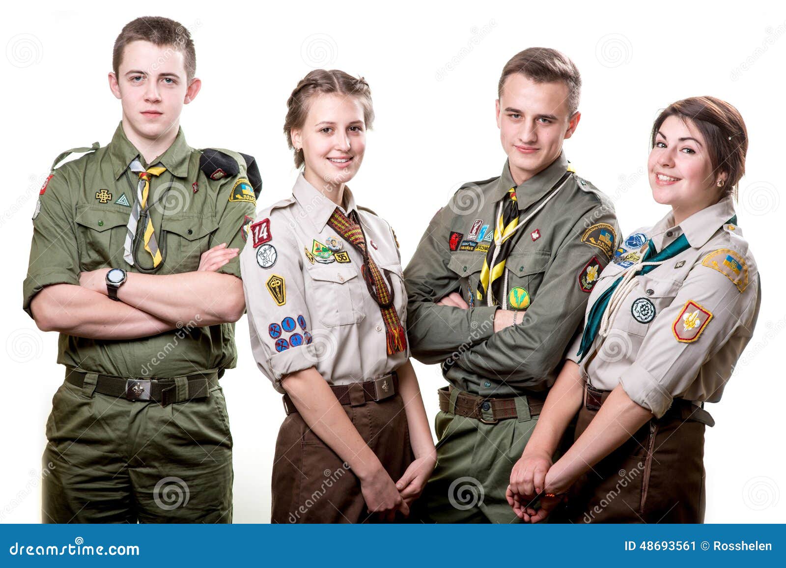 Scouts in studio stock image. Image of hobby, plastun - 48693561