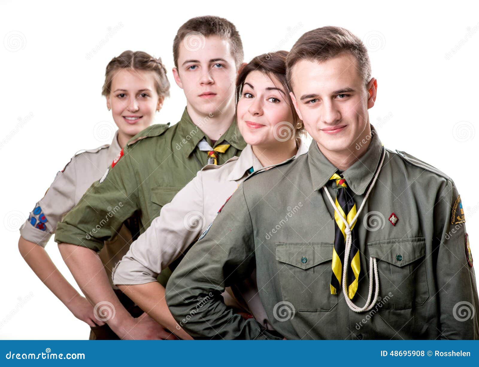Scouts In Studio Royalty-Free Stock Photography | CartoonDealer.com ...