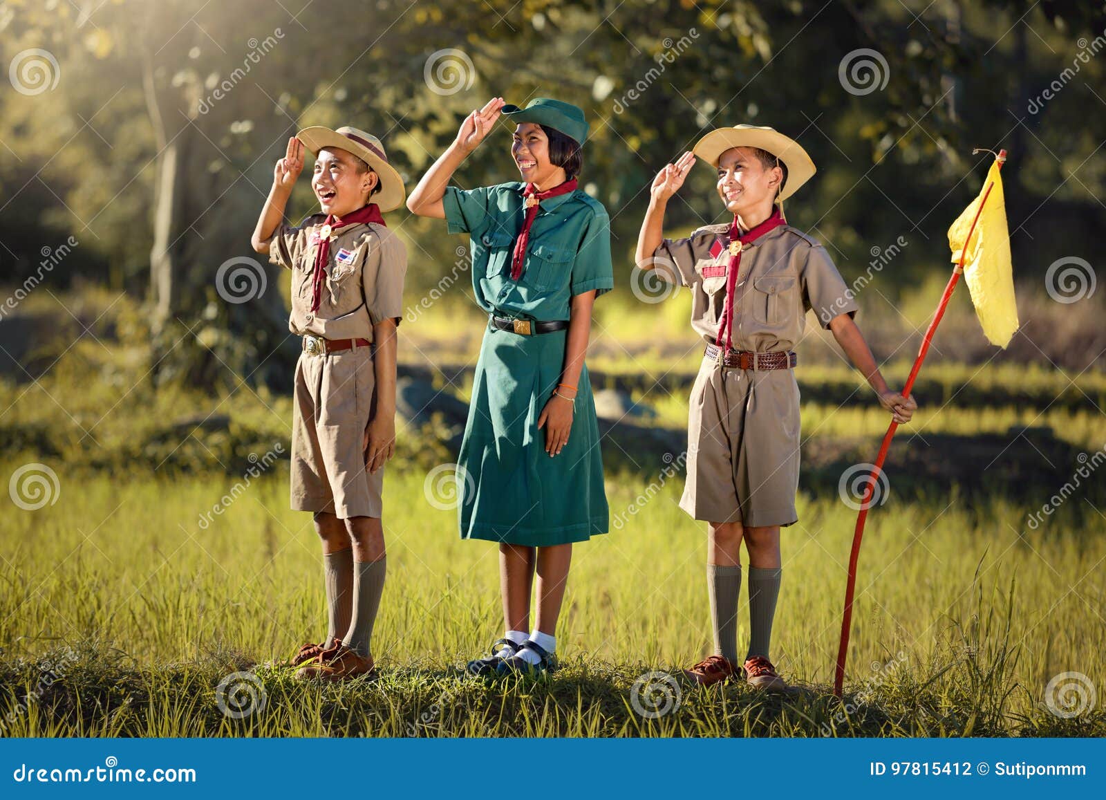 Scouts three ready stock photo. Image of childhood, father - 97815412