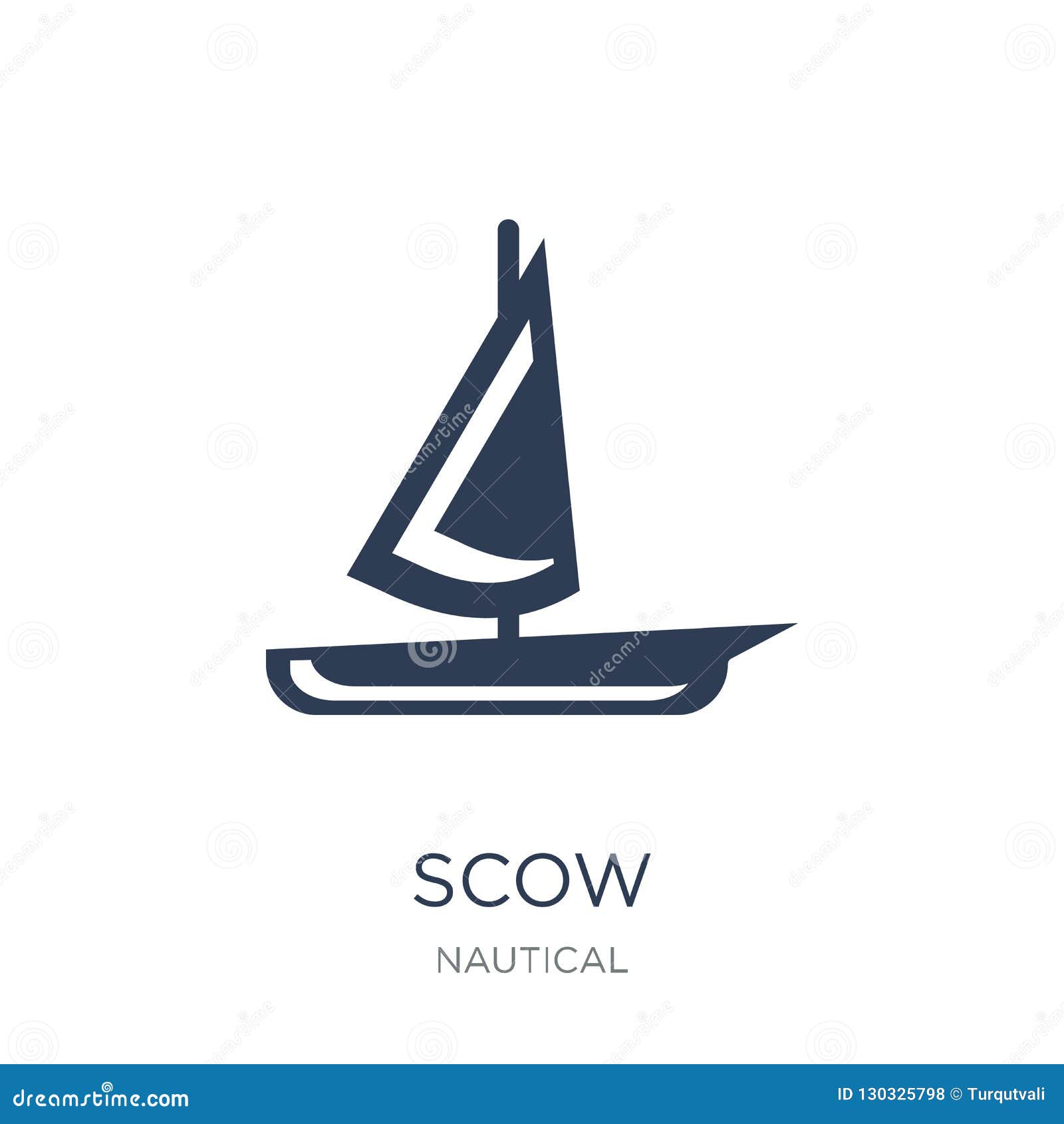 Scow Icon. Trendy Flat Vector Scow Icon on White Background from Stock ...