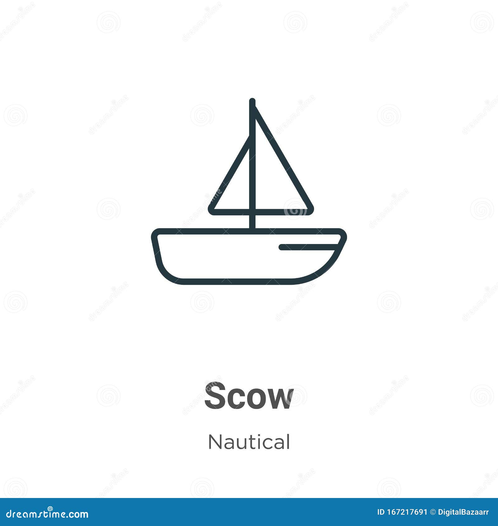 Black Scow Isolated Vector Icon. Simple Element Illustration From ...
