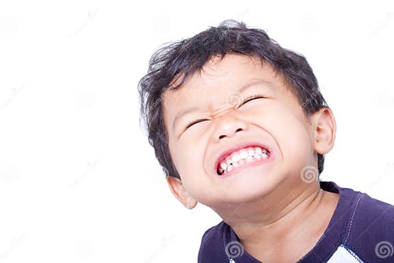 Scowl face boy. stock photo. Image of attitude, hair - 26149140