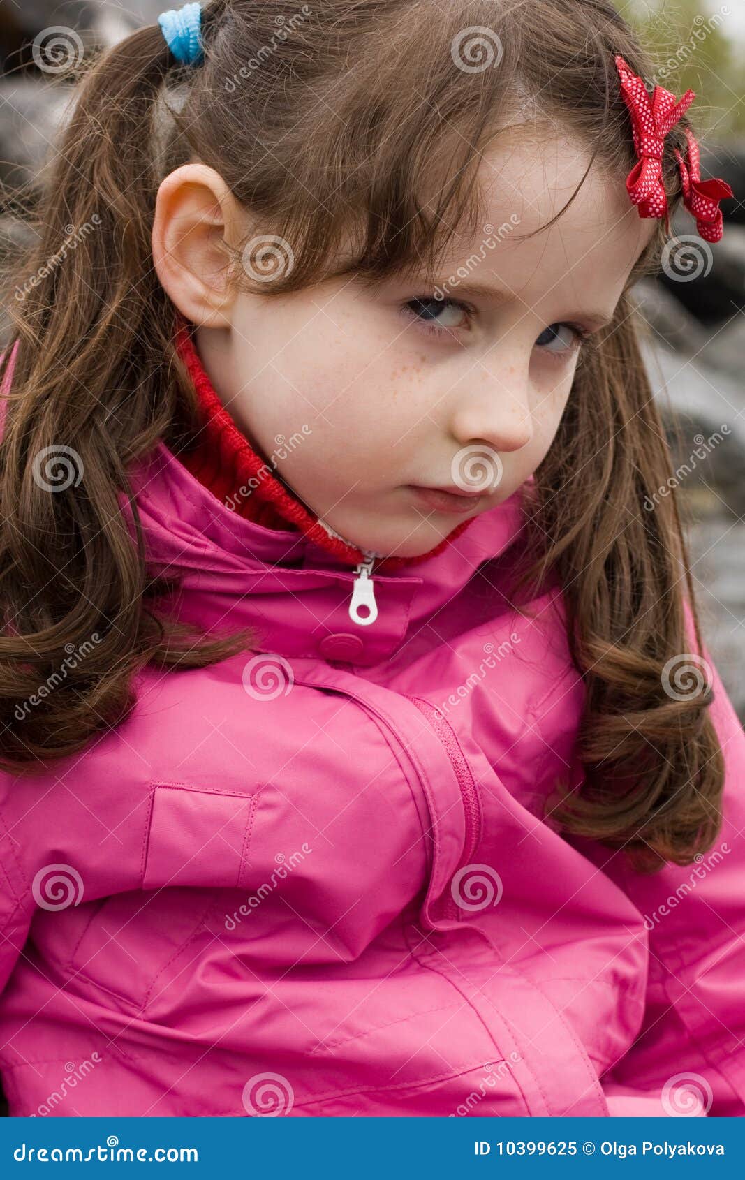 Scowled girl stock image. Image of girl, blue, pretty - 10399625
