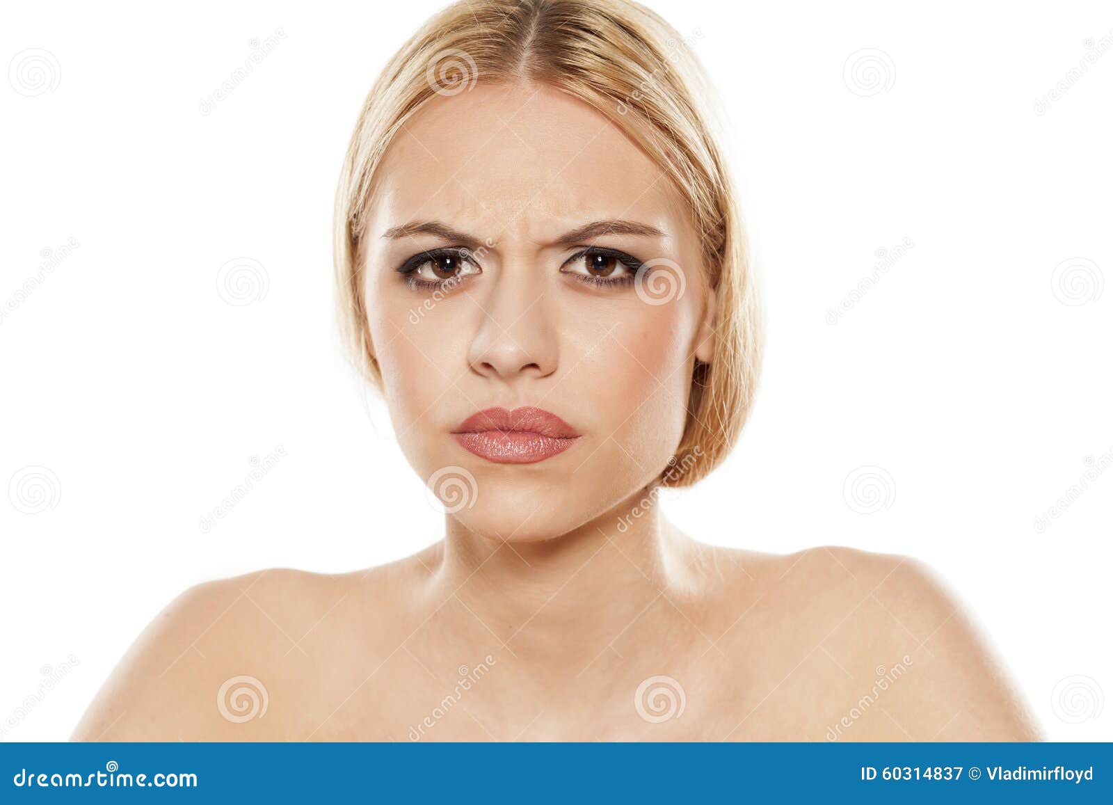 Scowling woman stock image. Image of unhappy, attractive - 60314837