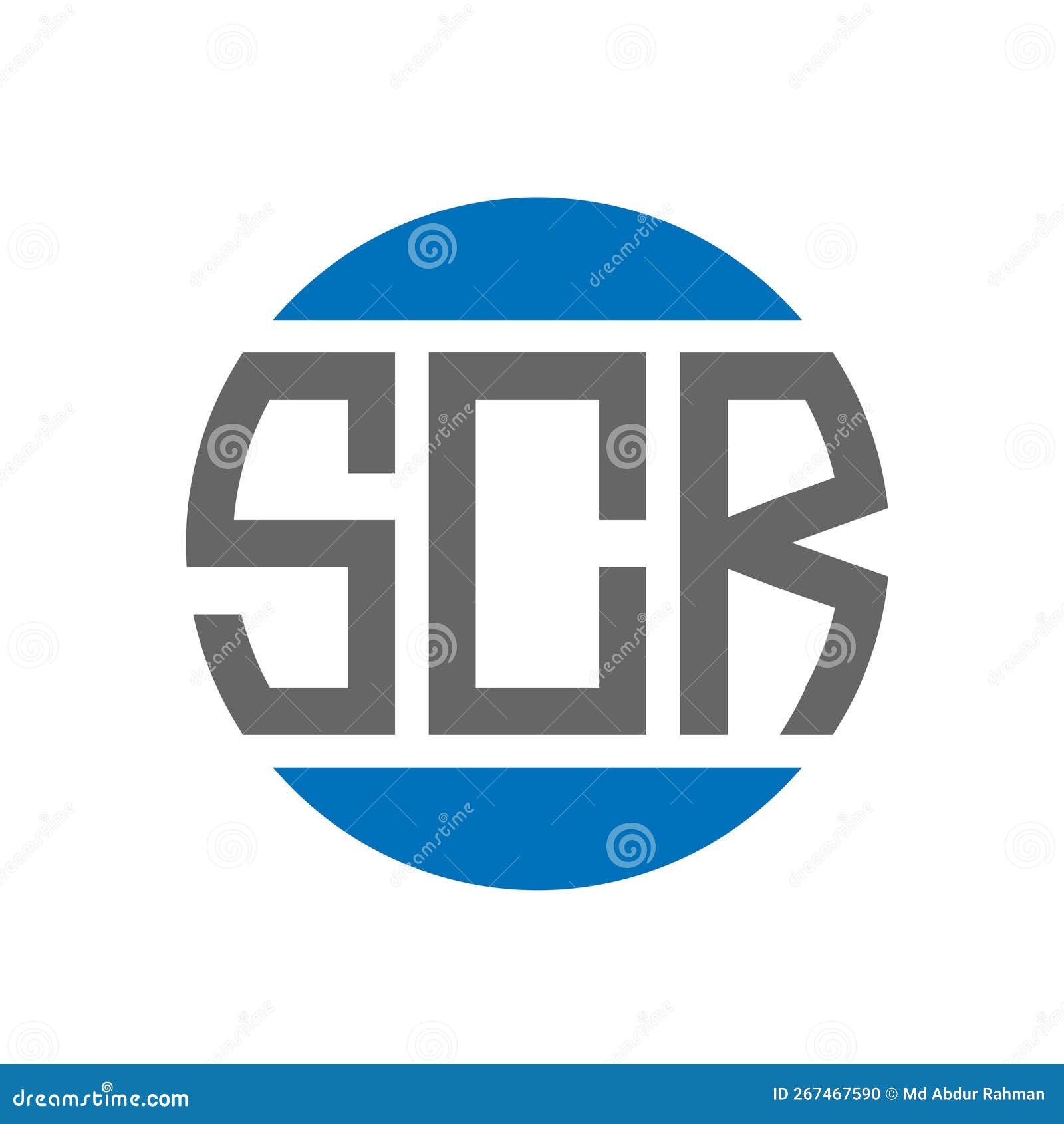 SCR Letter Logo Design On White Background. SCR Creative Initials ...