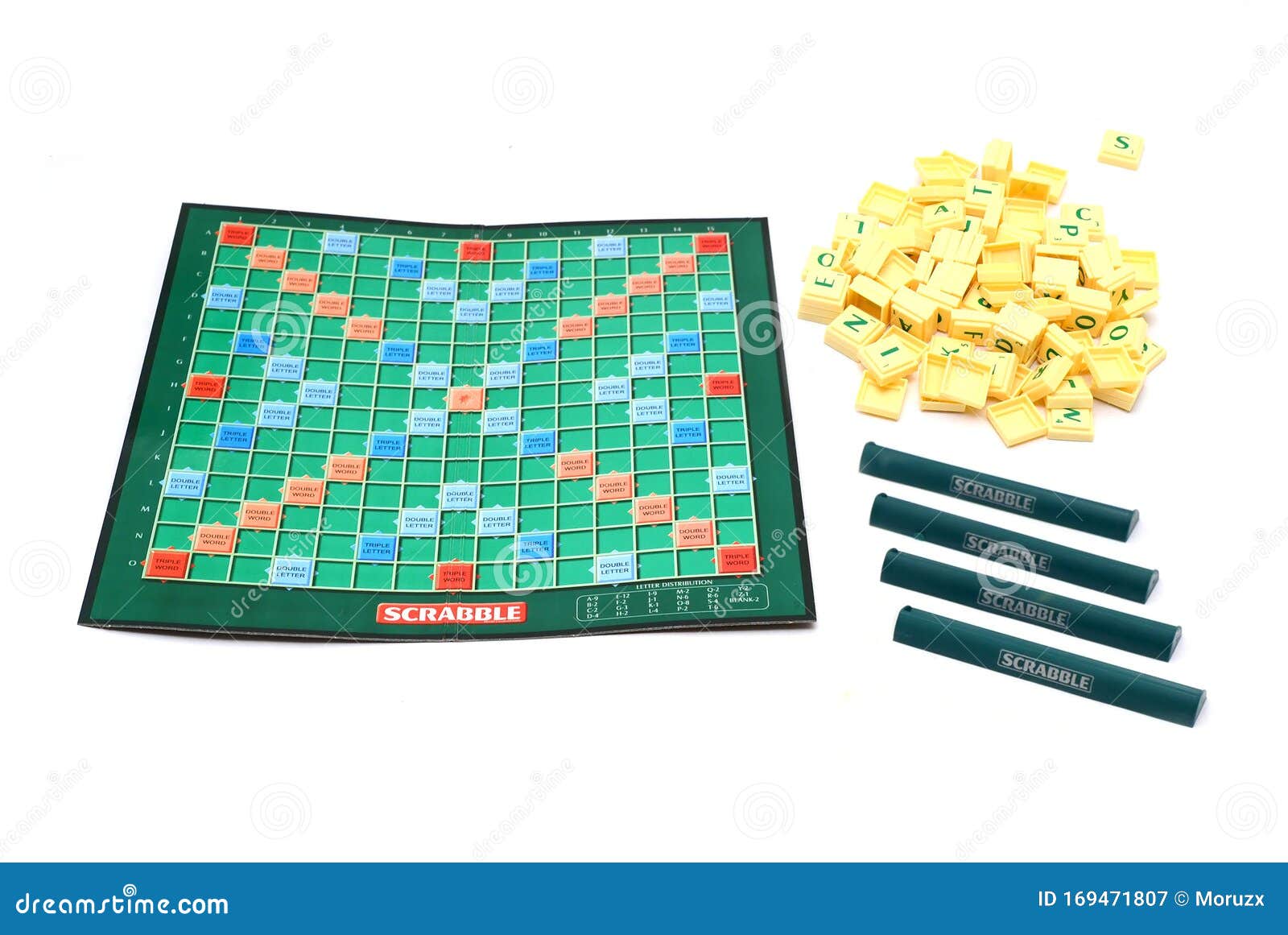 Scrabble Board Game on White Background Editorial Photography - Image ...