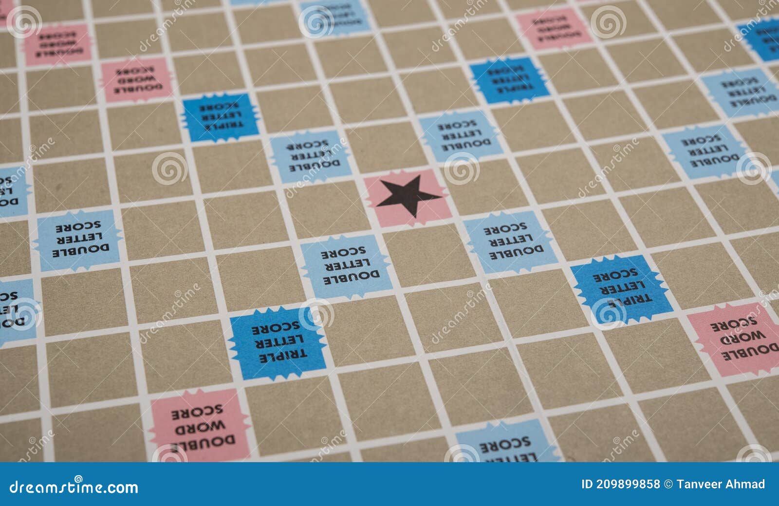 Scrabble Gameboard Closeup View Making Background Stock Photo - Image ...