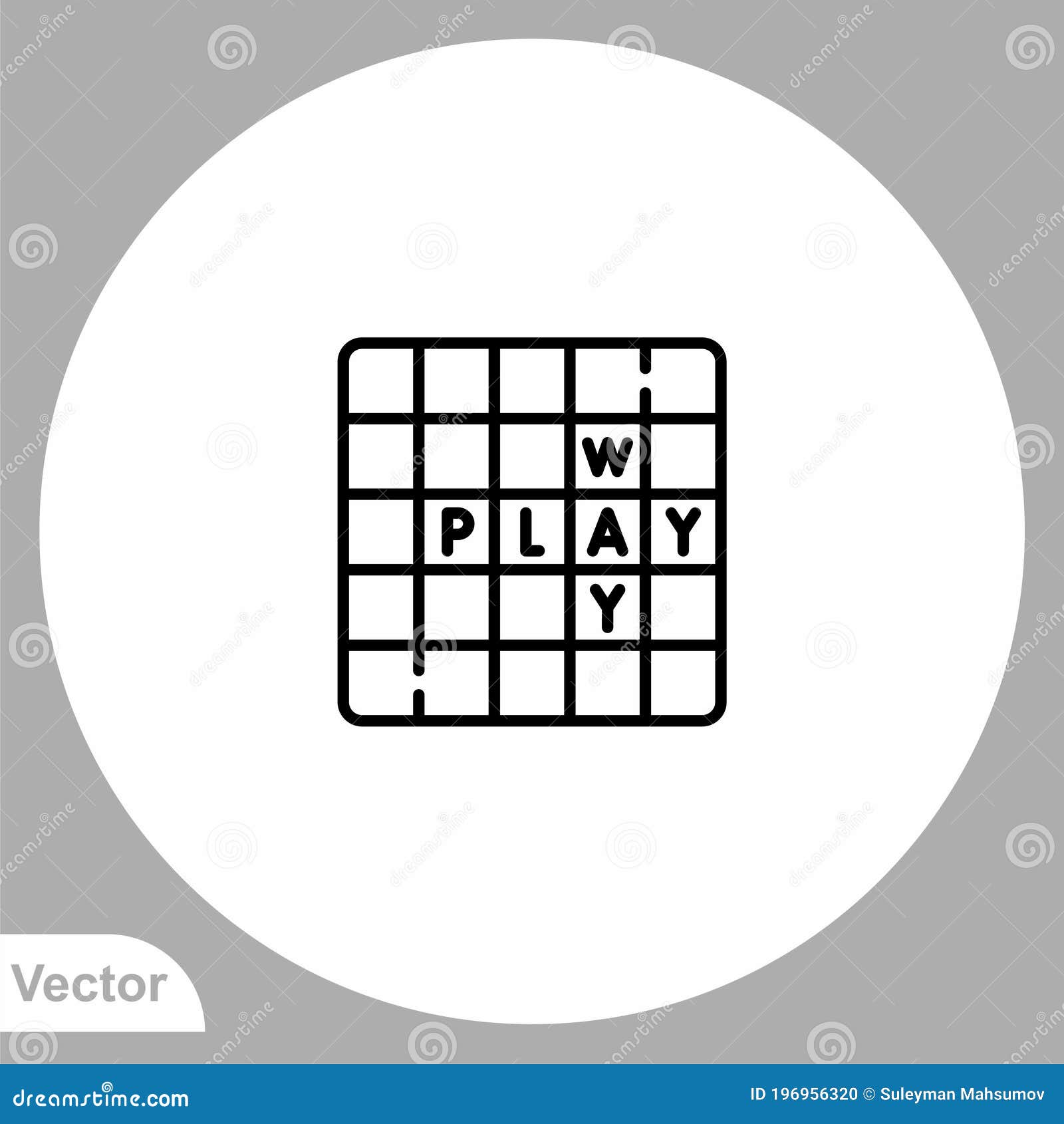 Scrabble Vector Icon Sign Symbol Stock Vector - Illustration of pencil ...