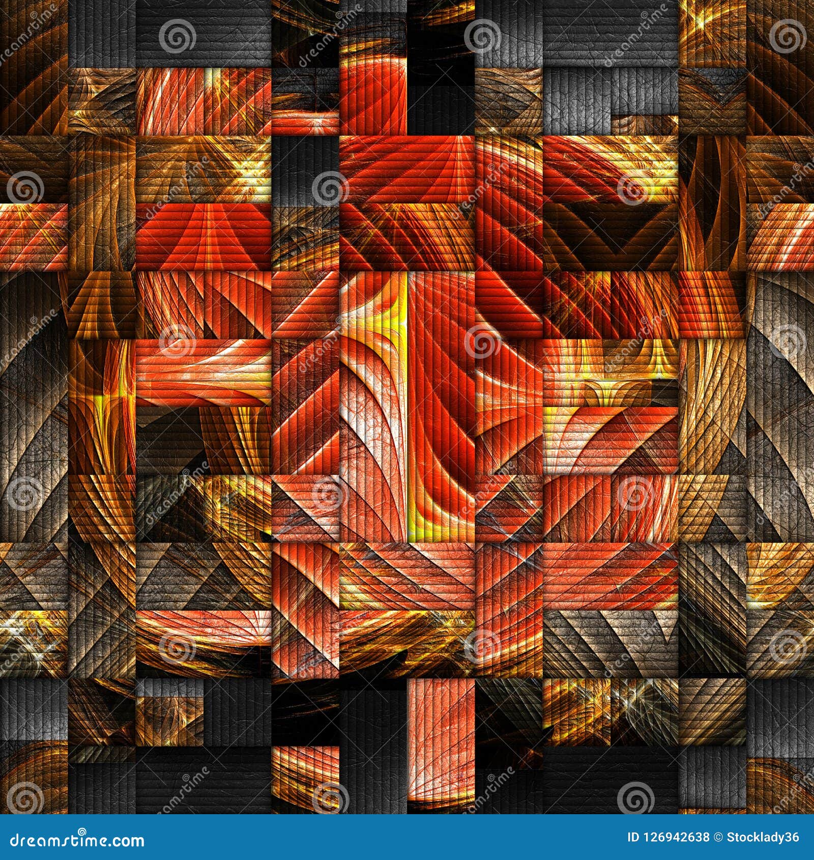 Scrambled Colorful Fractal Artwork Background Stock Illustration ...