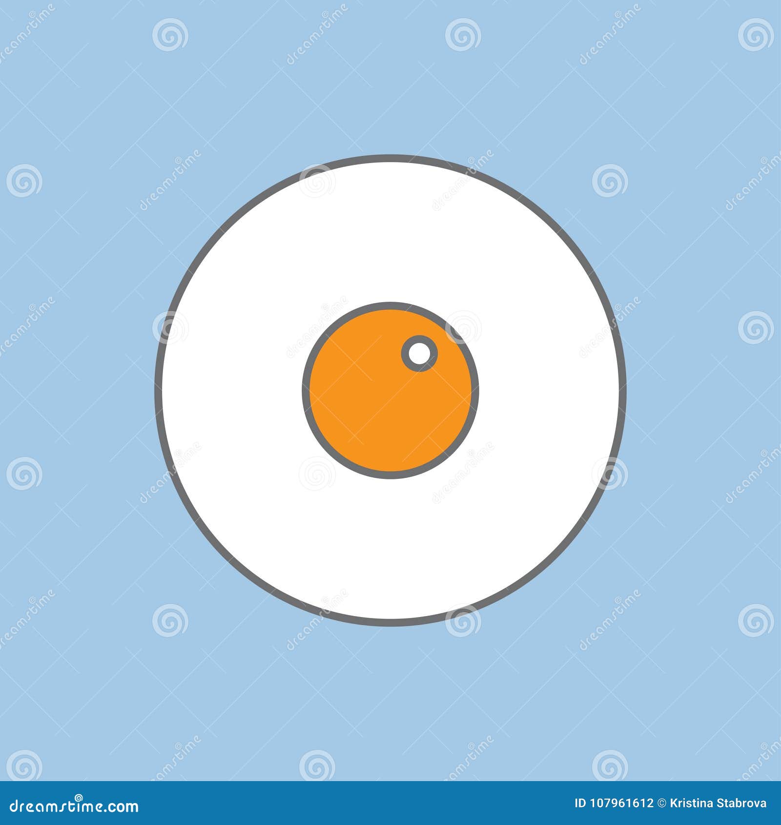 Scrambled Eggs Vector Illustration Bright Icon Stock Vector