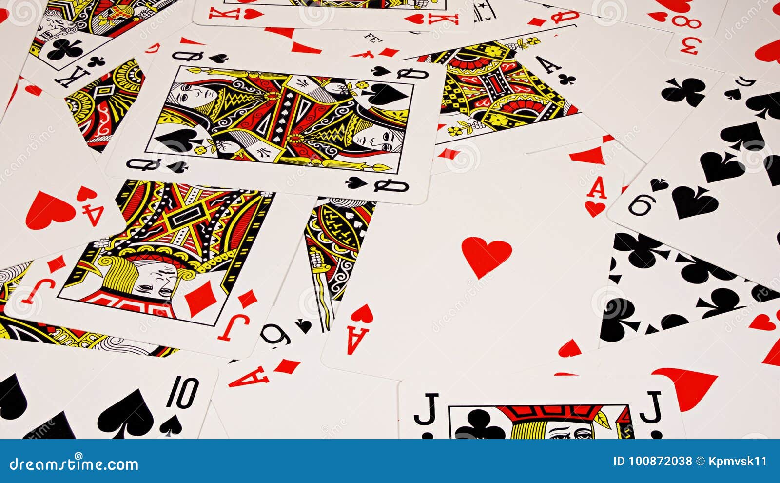 Scrambled playing cards stock photo. Image of paper - 100872038