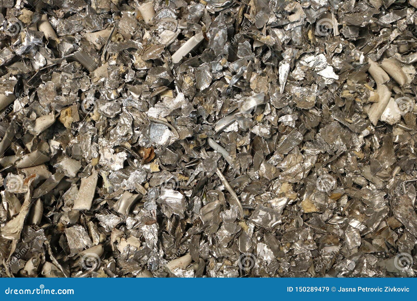 Scrap Aluminum Dust and Metal Trash Stock Image - Image of steel ...