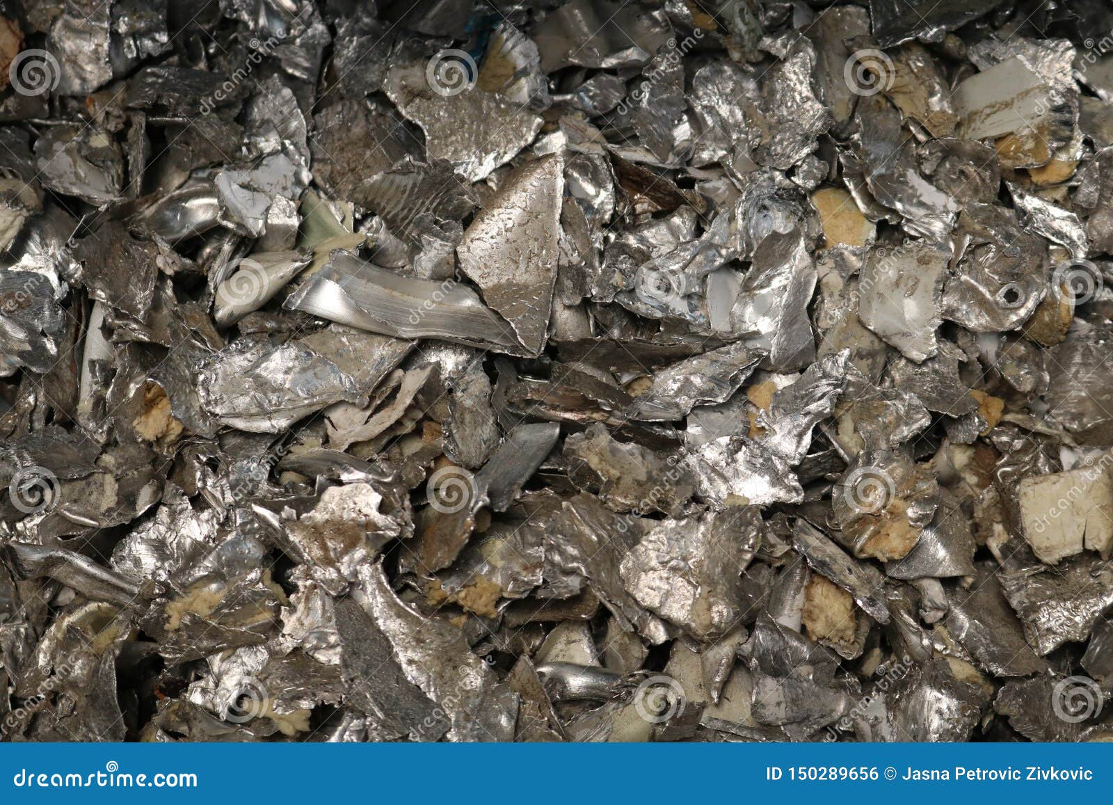 Scrap Aluminum Dust and Metal Trash Stock Photo - Image of people ...
