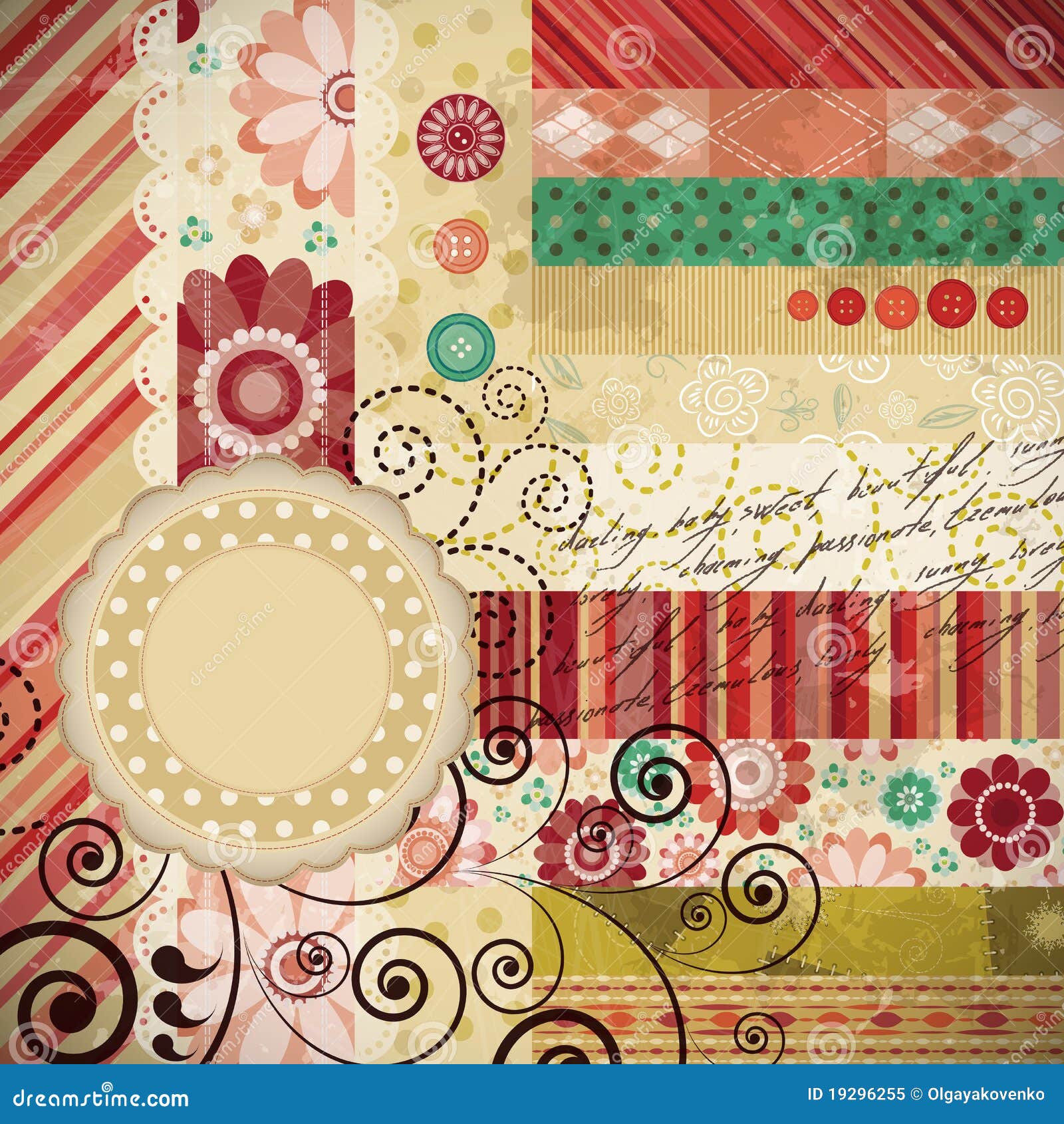 Scrap Background Patchwork Technique Stock Illustrations – 17 Scrap ...