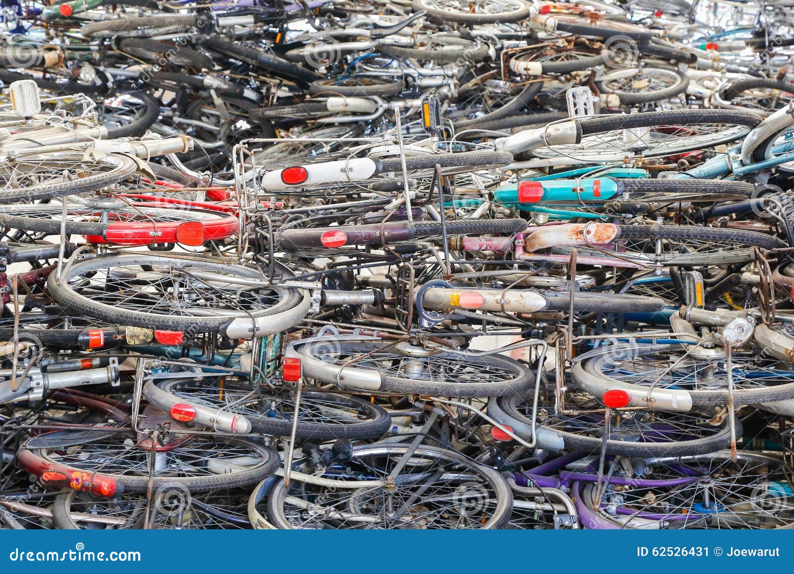 Scrap bicycle stock image. Image of abandoned, colourful - 62526431