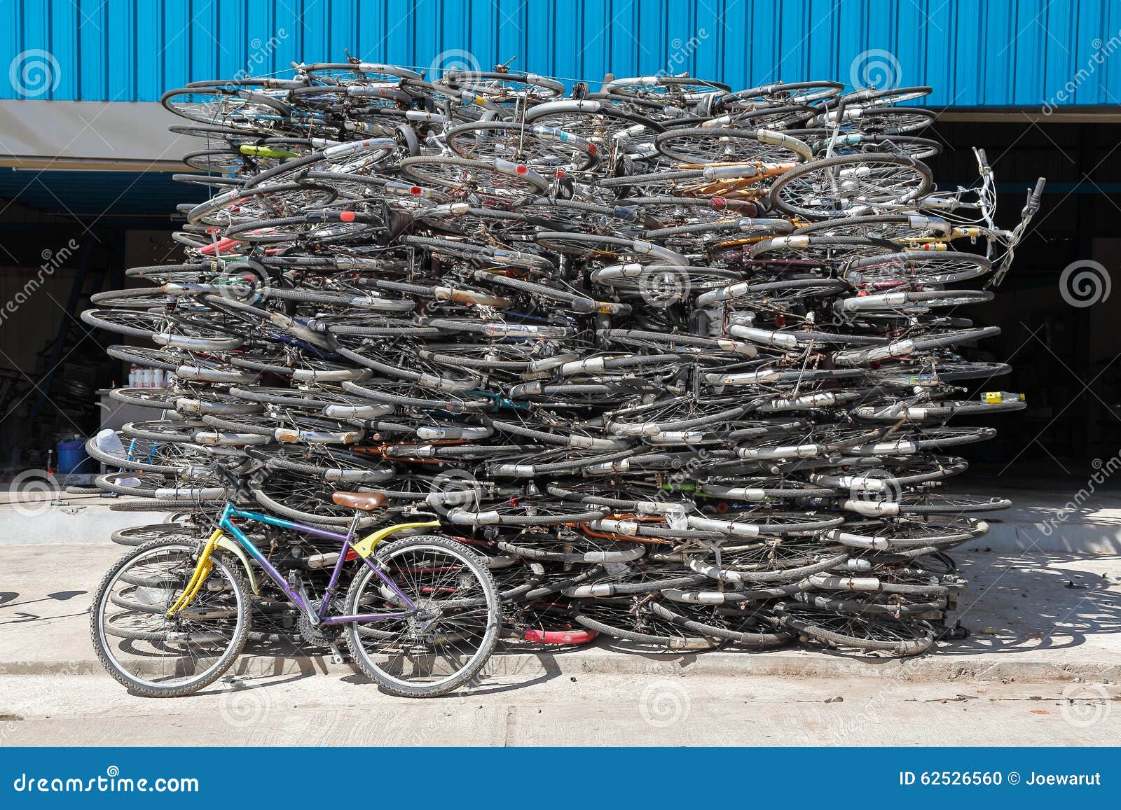 Scrap bicycle stock photo. Image of garbage, china, pollution - 62526560