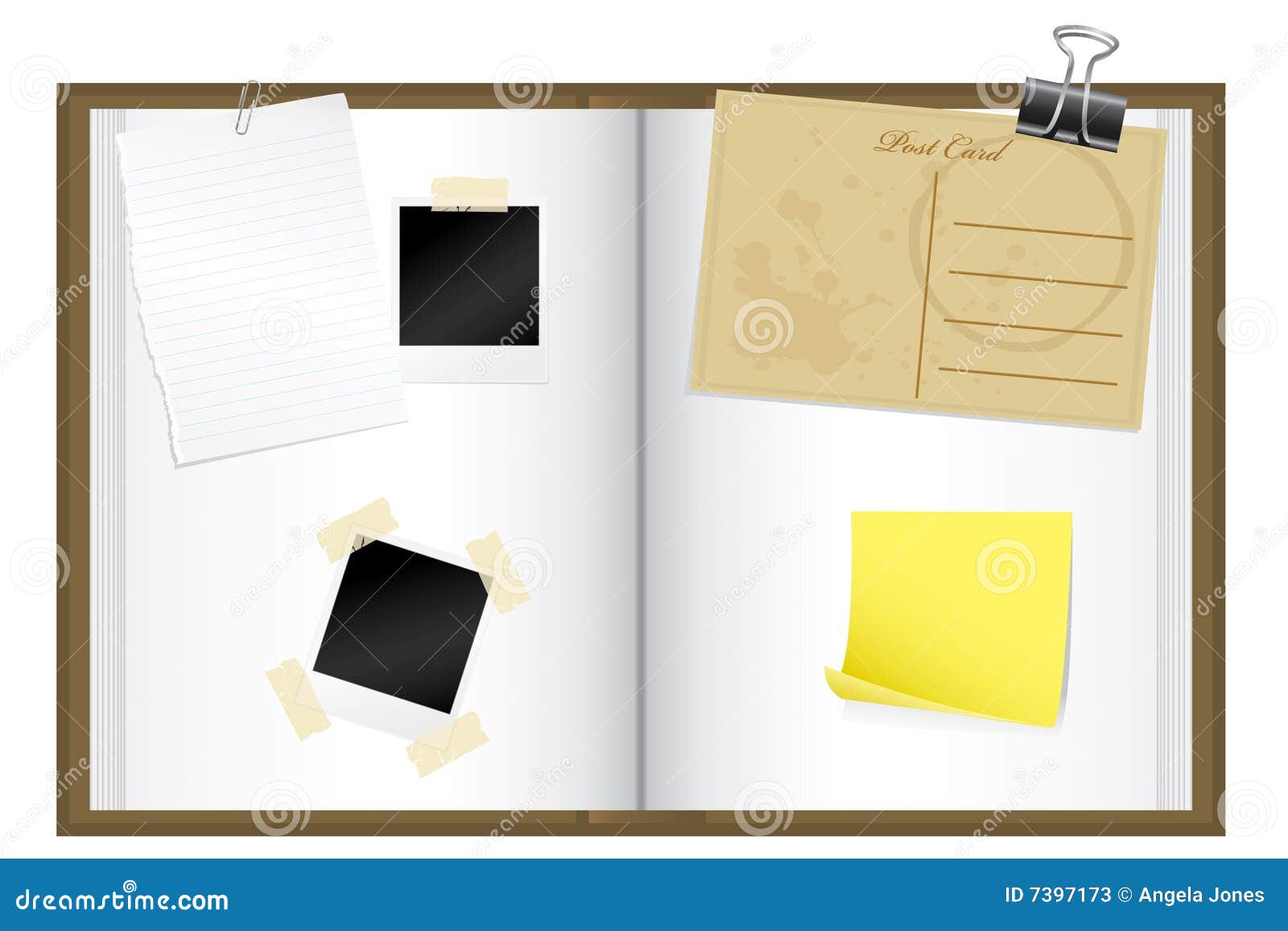 Scrap book stock vector. Illustration of note, stationary - 7397173