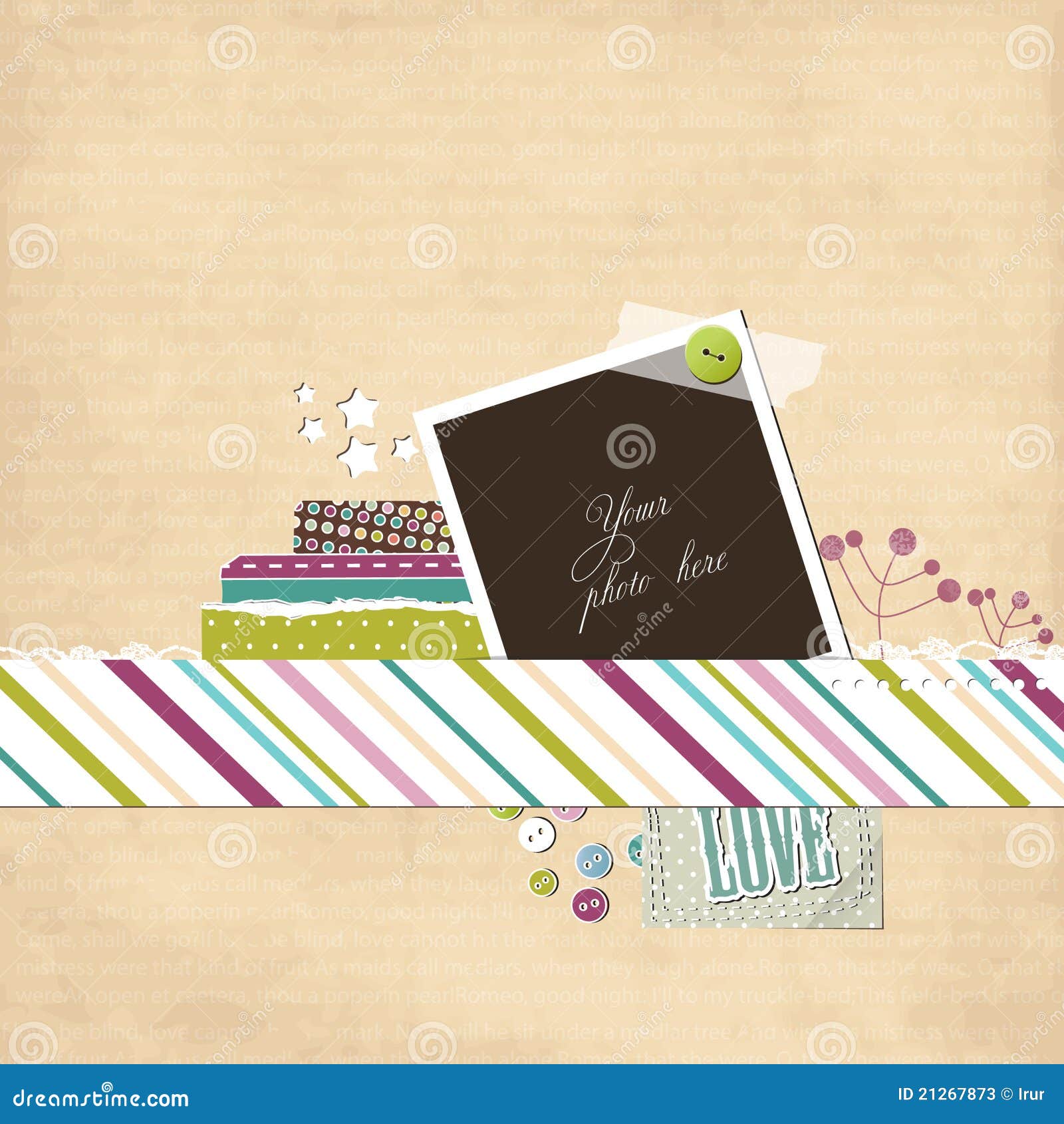 Scrap Card,vintage Design Vector Illustration | CartoonDealer.com #19389462