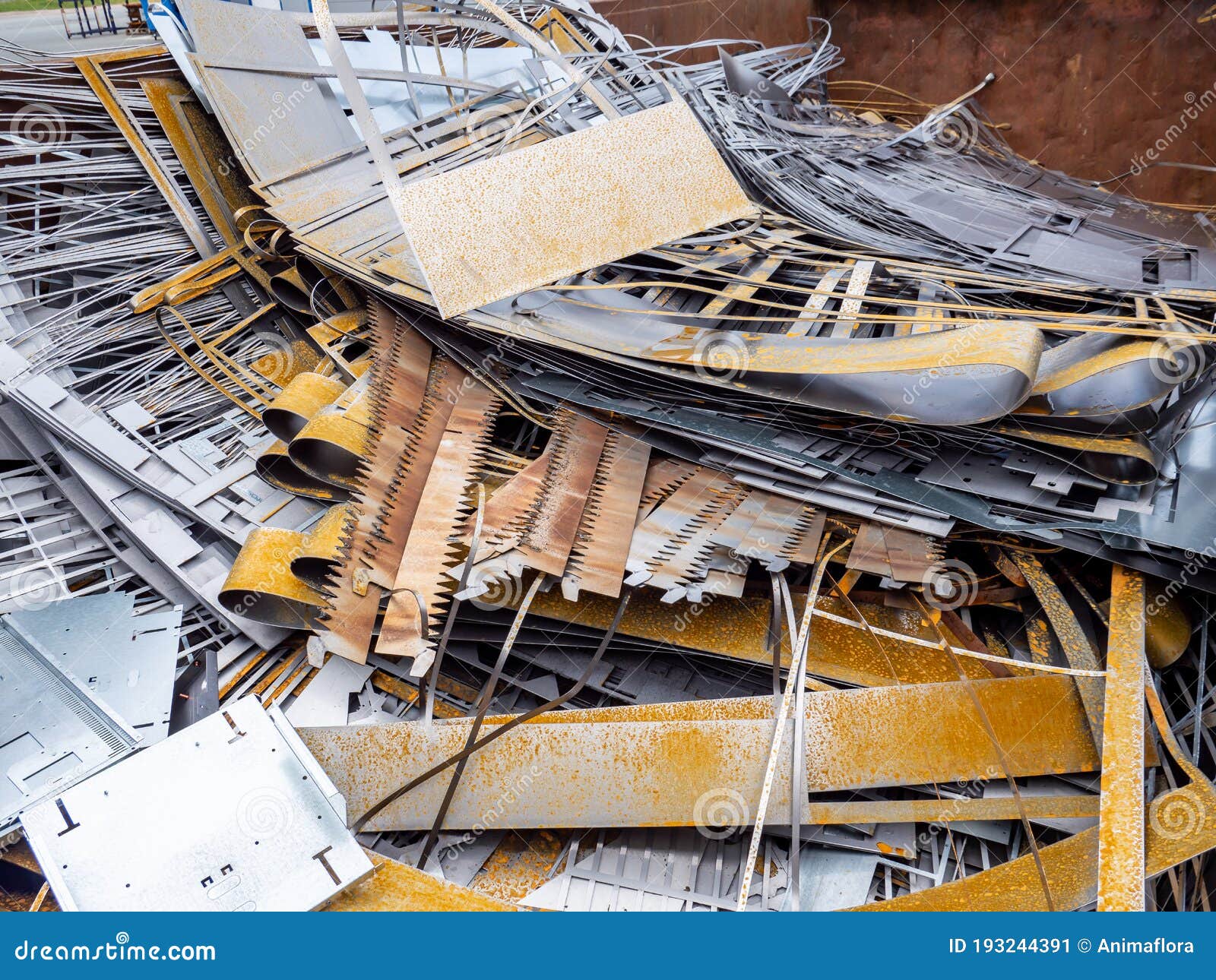 Scrap Collection Metal Scrap Recycling Center Container Stock Image ...