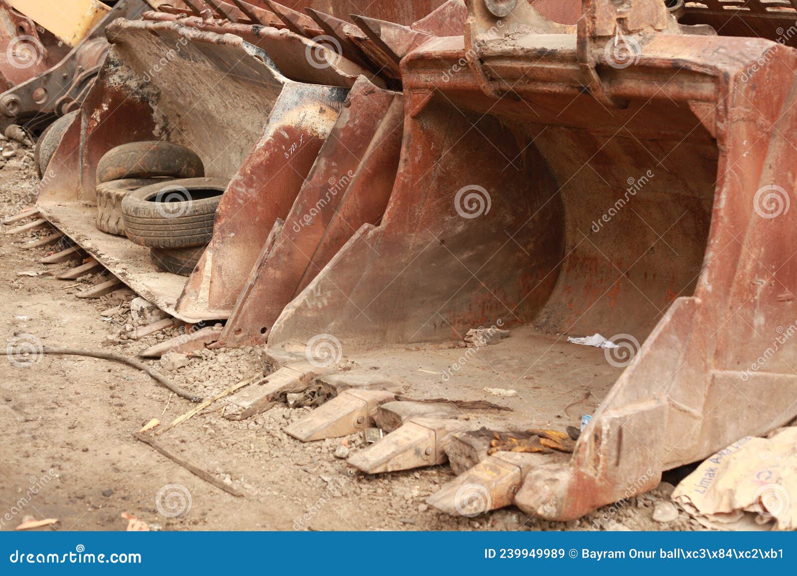Scrap Construction Equipment Stock Image - Image of excavator, dozer ...