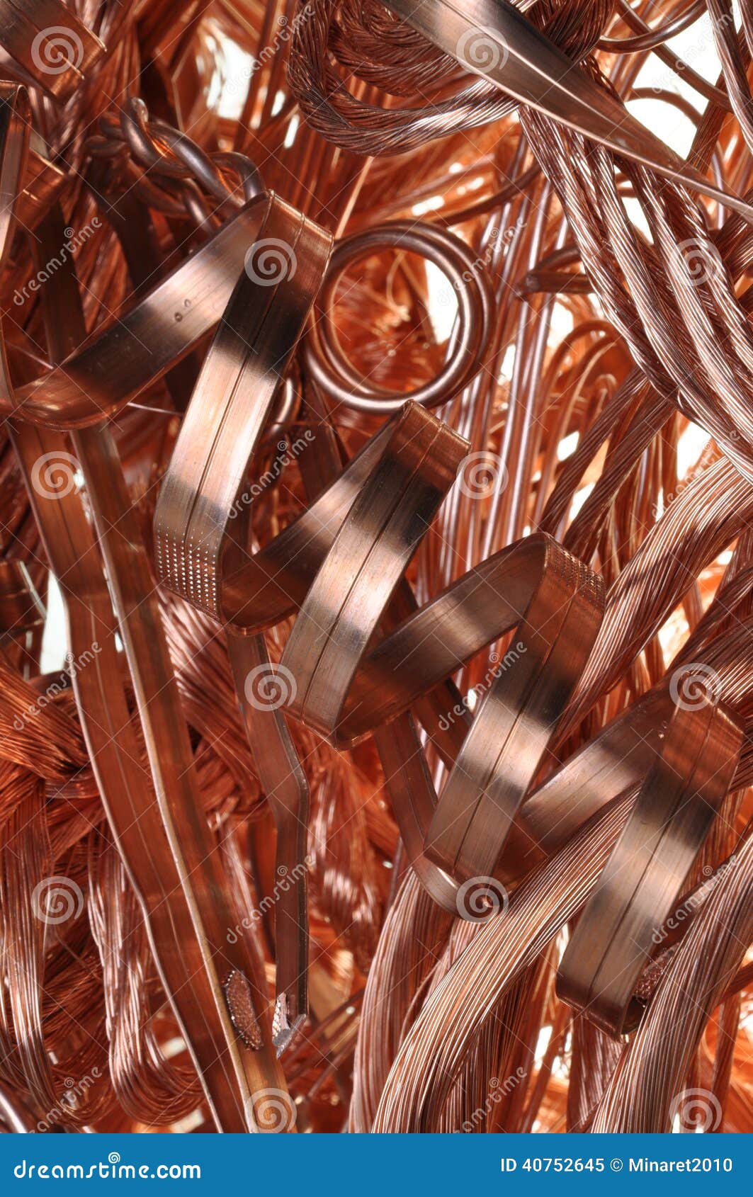 Scrap copper wire stock image. Image of color, construction - 40752645