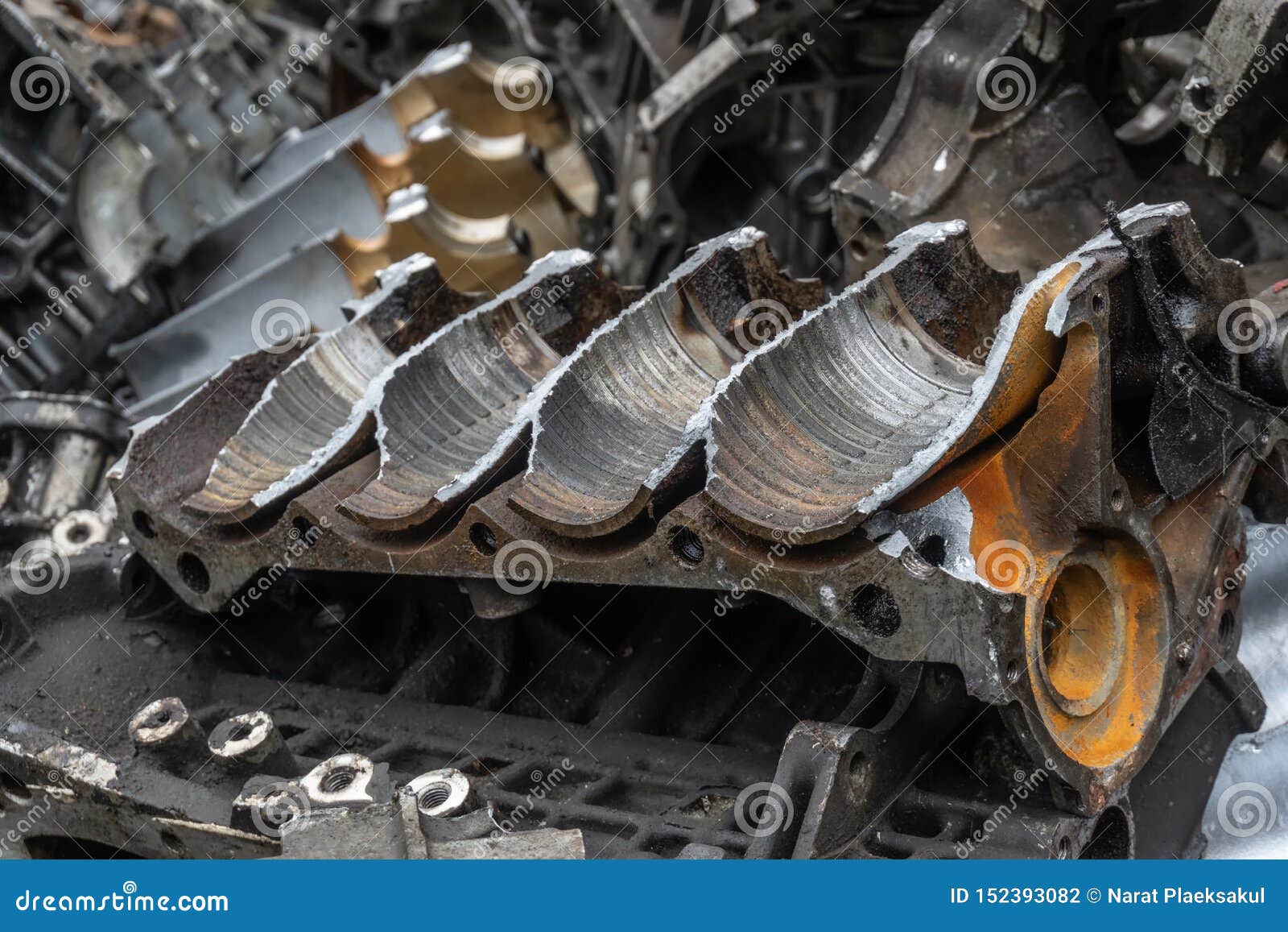 Scrap Engines Parts for Recycling. Stock Photo - Image of grunge ...