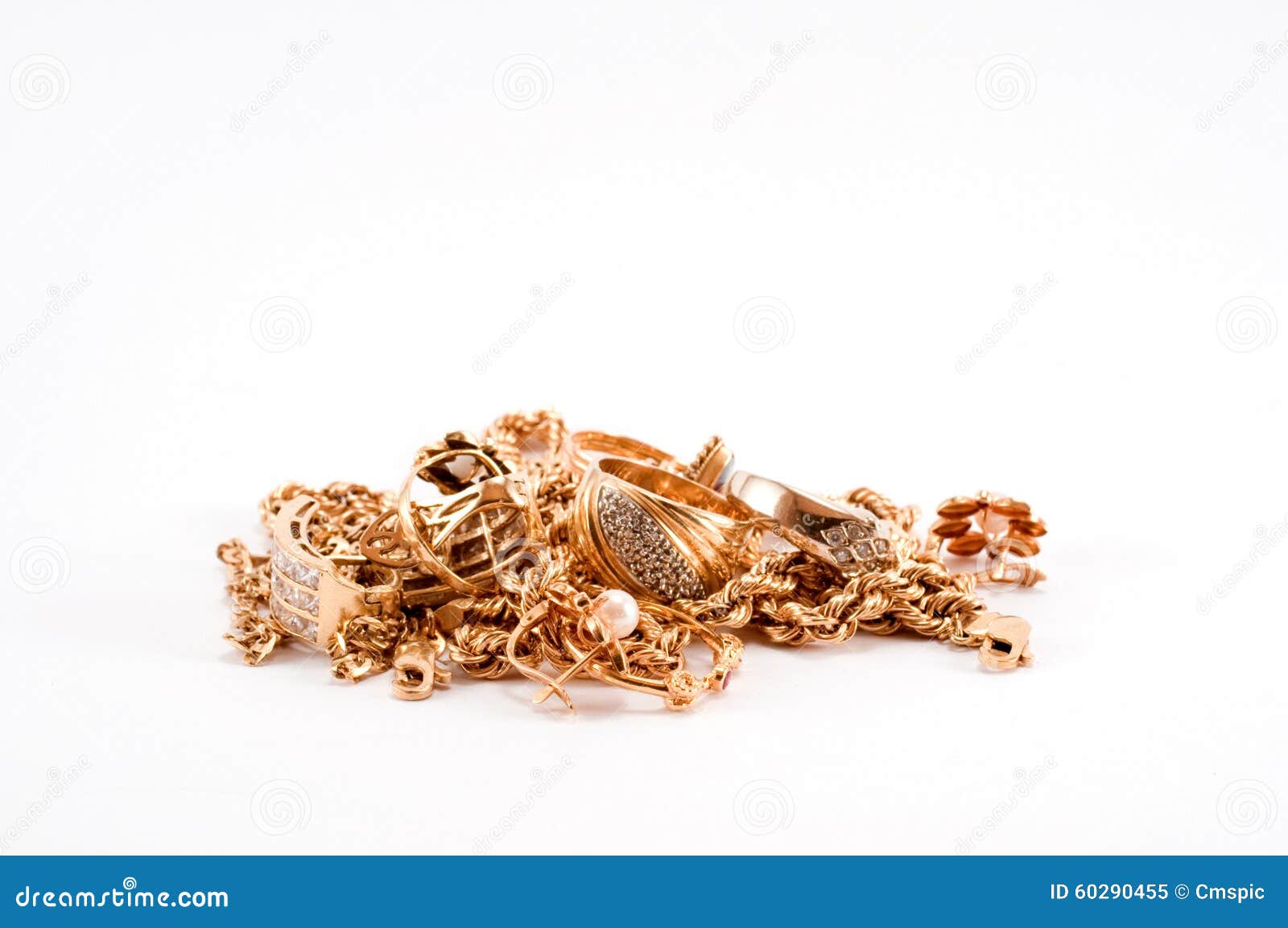 Scrap Gold & Silver Coins And Jewels Royalty-Free Stock Photography ...