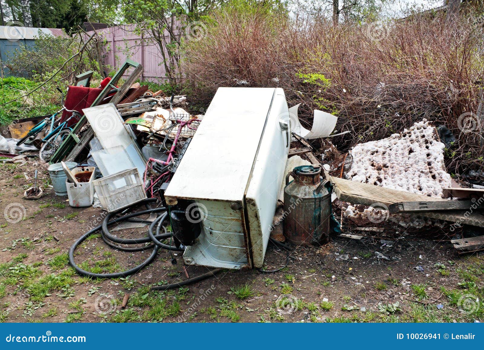 Scrap-heap stock image. Image of bush, land, dump, heap - 10026941