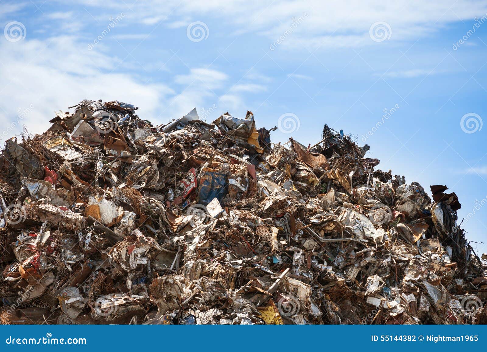 Scrap heap stock photo. Image of industry, blue, metal - 55144382