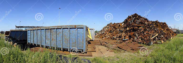 Scrap heap panorama stock photo. Image of steel, heap - 7653668